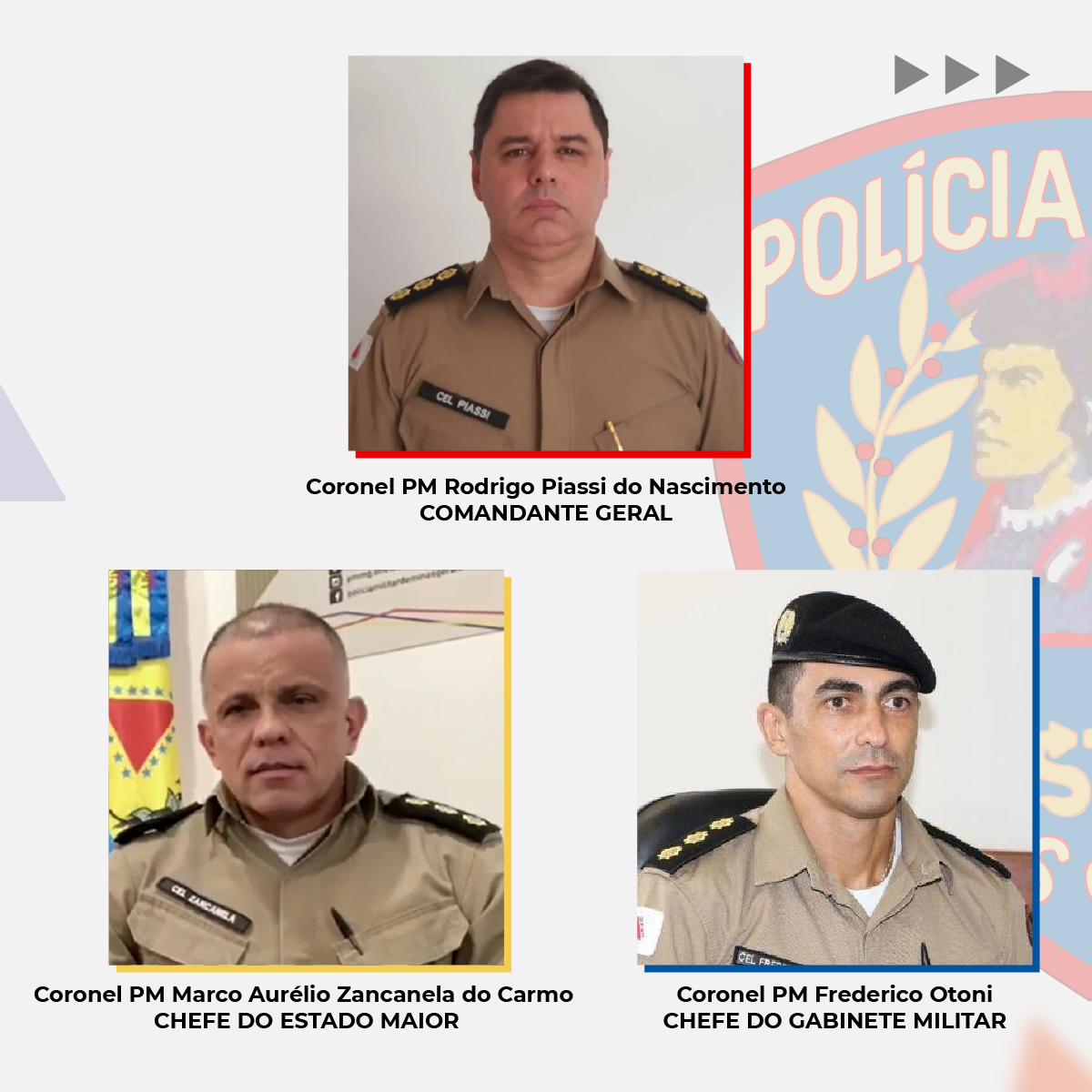 GOVERNO ANUNCIA NOVOS COMANDANTES NA PMMG E NO CBMMG – AOPMBM Minas Gerais